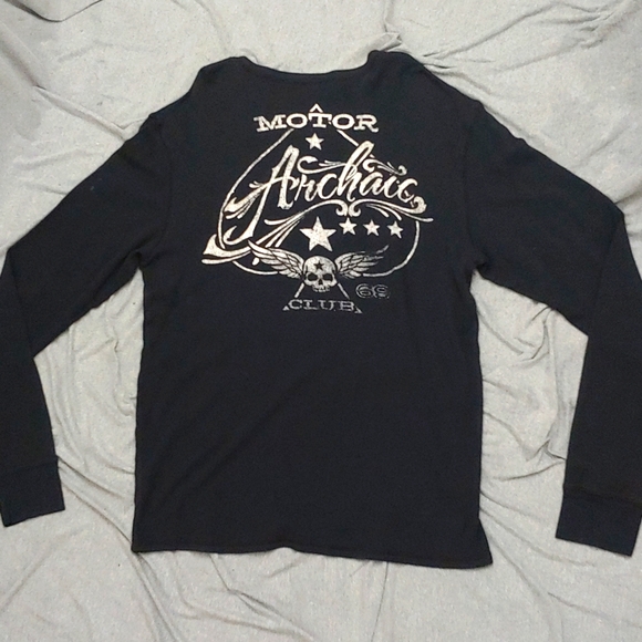 Archaic | Shirts | Nwot Archaic Distressed Ls Flag Tee Black Gray 3xl ...